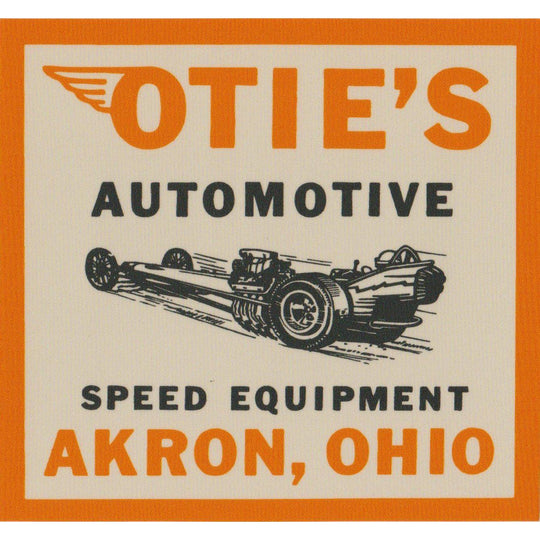 Otie's Automotive Nostalgia Drag Racing 1964 Self Stick Replica Decal
